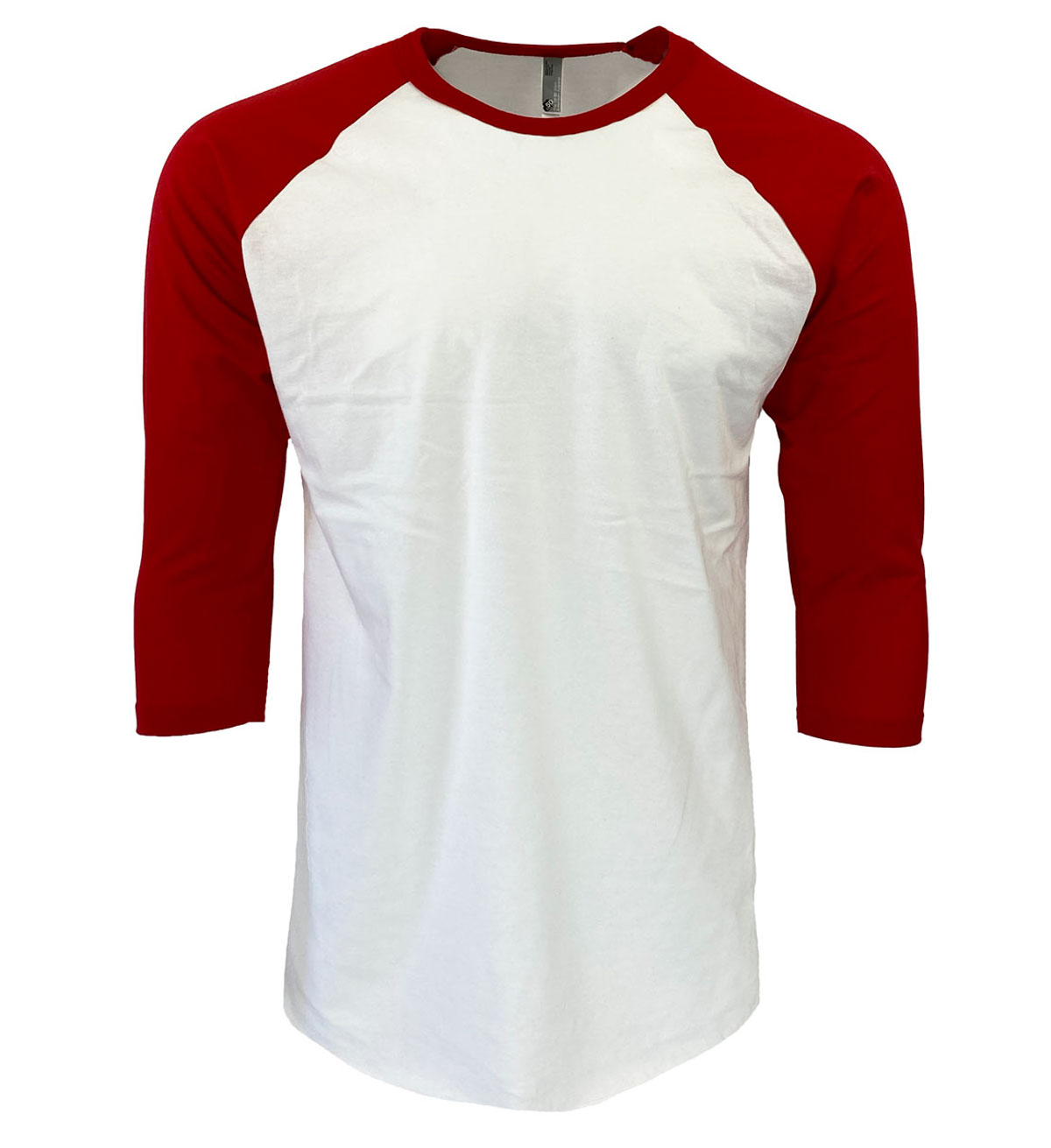 Mens White W/Red Baseball Tee-RG Riley Wholesale Off Price Clothing ...